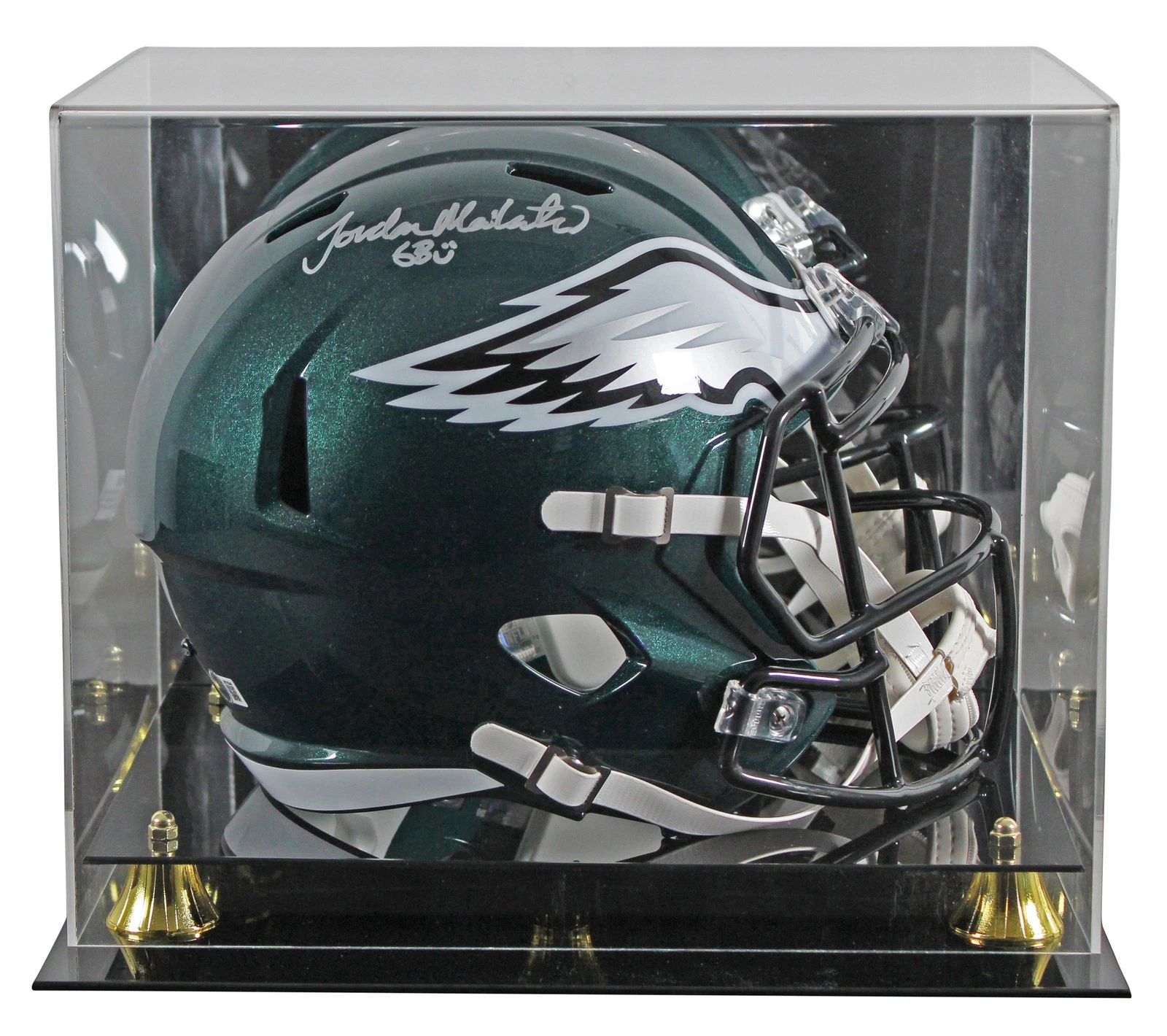Eagles Jordan Mailata Signed Full Size Speed Rep Helmet W/ Case BAS ...