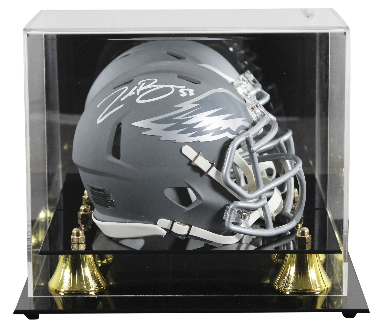 Eagles Zack Baun Authentic Signed Slate Speed Mini Helmet W/ Case BAS ...