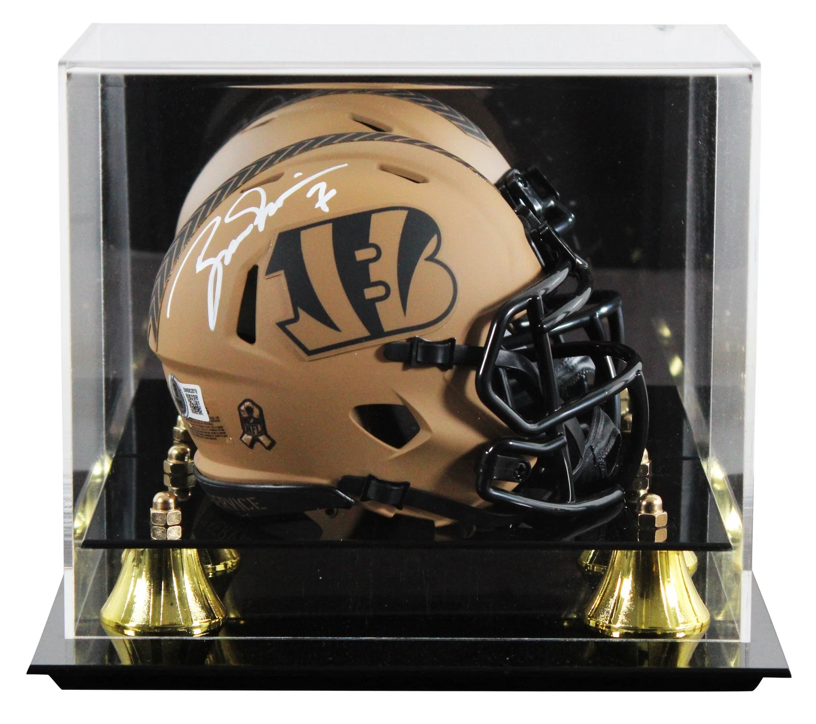 Bengals Boomer Esiason Signed STS II Speed Mini Helmet W/ Case BAS ...