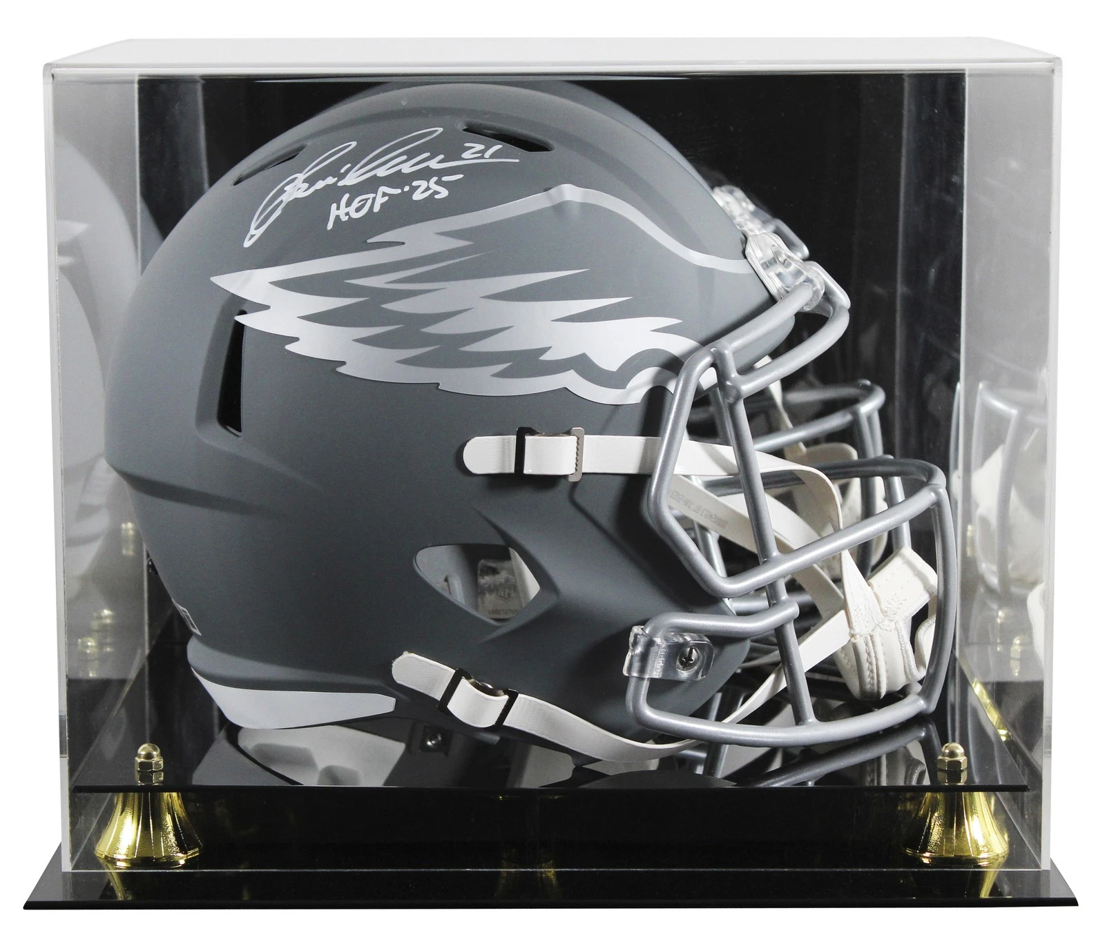 Eagles Eric Allen "HOF 25" Signed Slate Full Size Speed Rep Helmet W ...