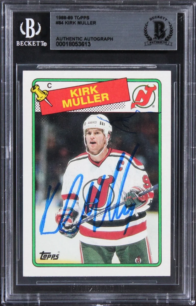 Devils Kirk Muller Authentic Signed 1988 Topps #84 Card BAS Slabbed ...