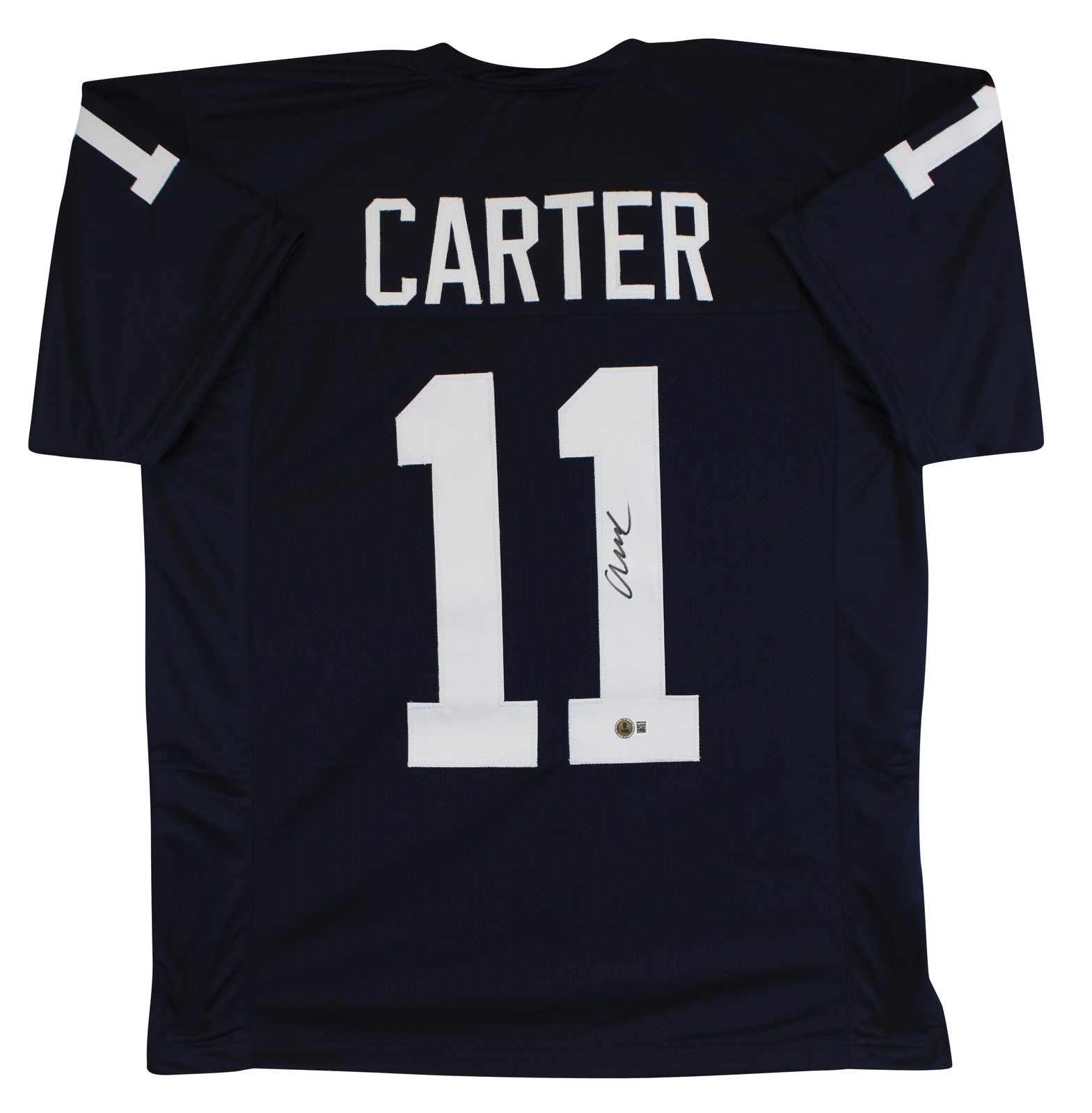 Penn State Abdul Carter Authentic Signed Navy Blue Pro Style Jersey BAS ...