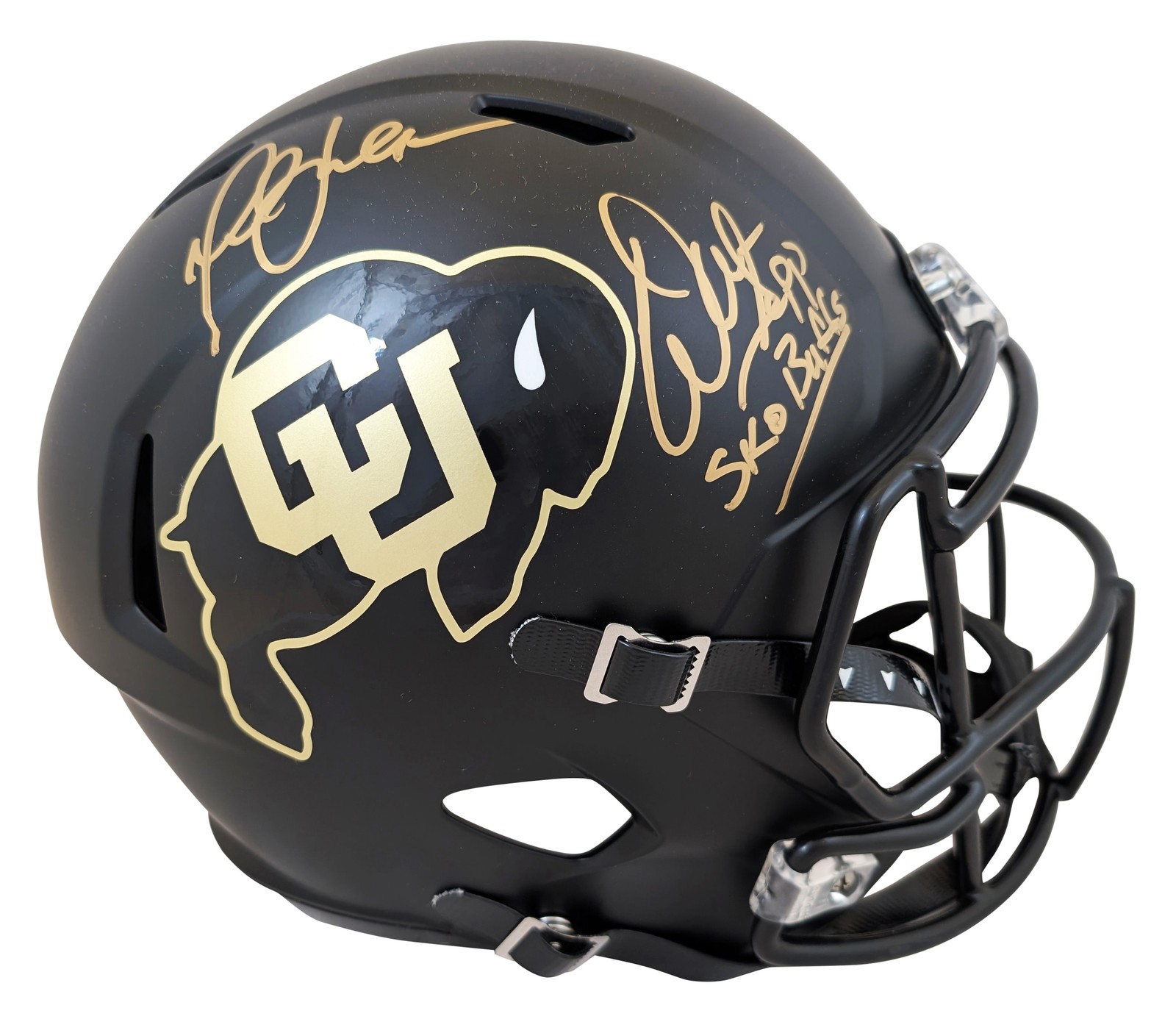 Colorado Warren Sapp & Marshall Faulk Signed Black F/S Speed Rep Helmet ...