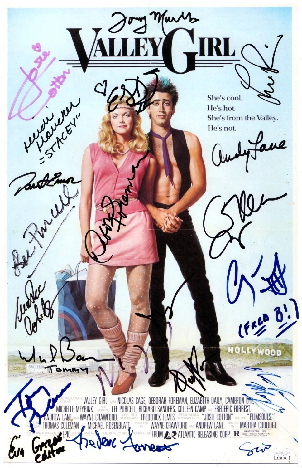 Valley Girl Signed Autographed 11X17 Photo Nicolas Cage Dye Camp 20 ...