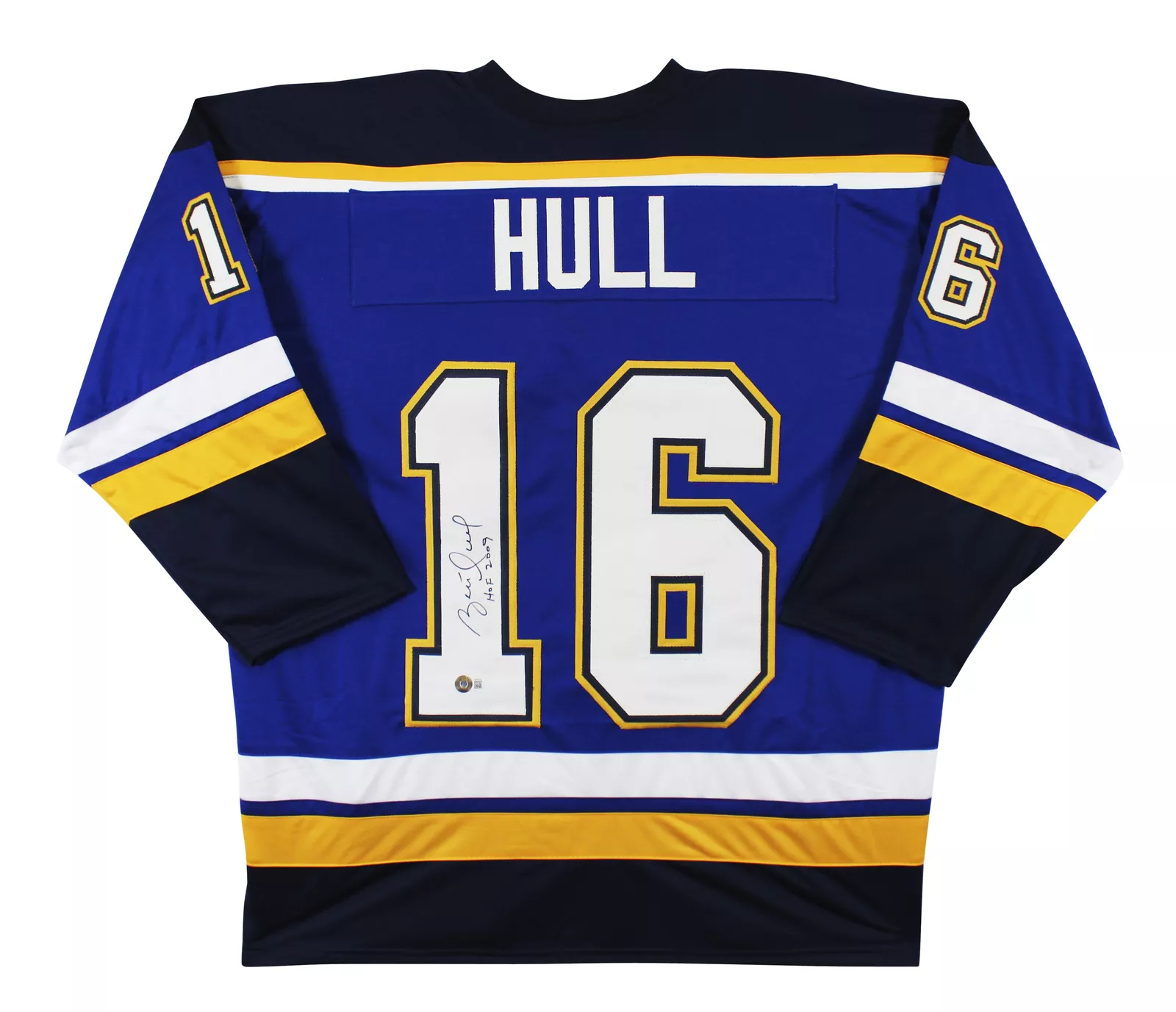 Brett Hull "HOF 2009" Authentic Signed Blue Pro Style Jersey BAS ...
