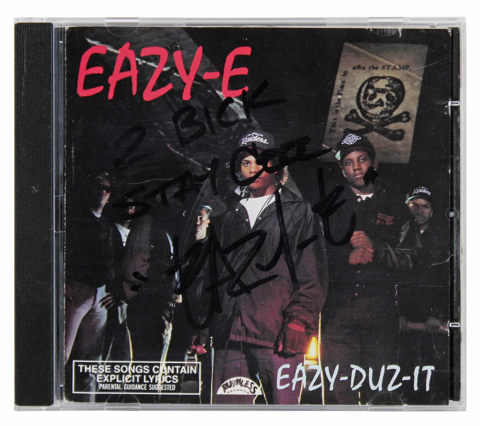 Eazy-E "2 Bick Stay Cool" Signed Eazy-Duz-It Cd Insert W/ Disk JSA # ...