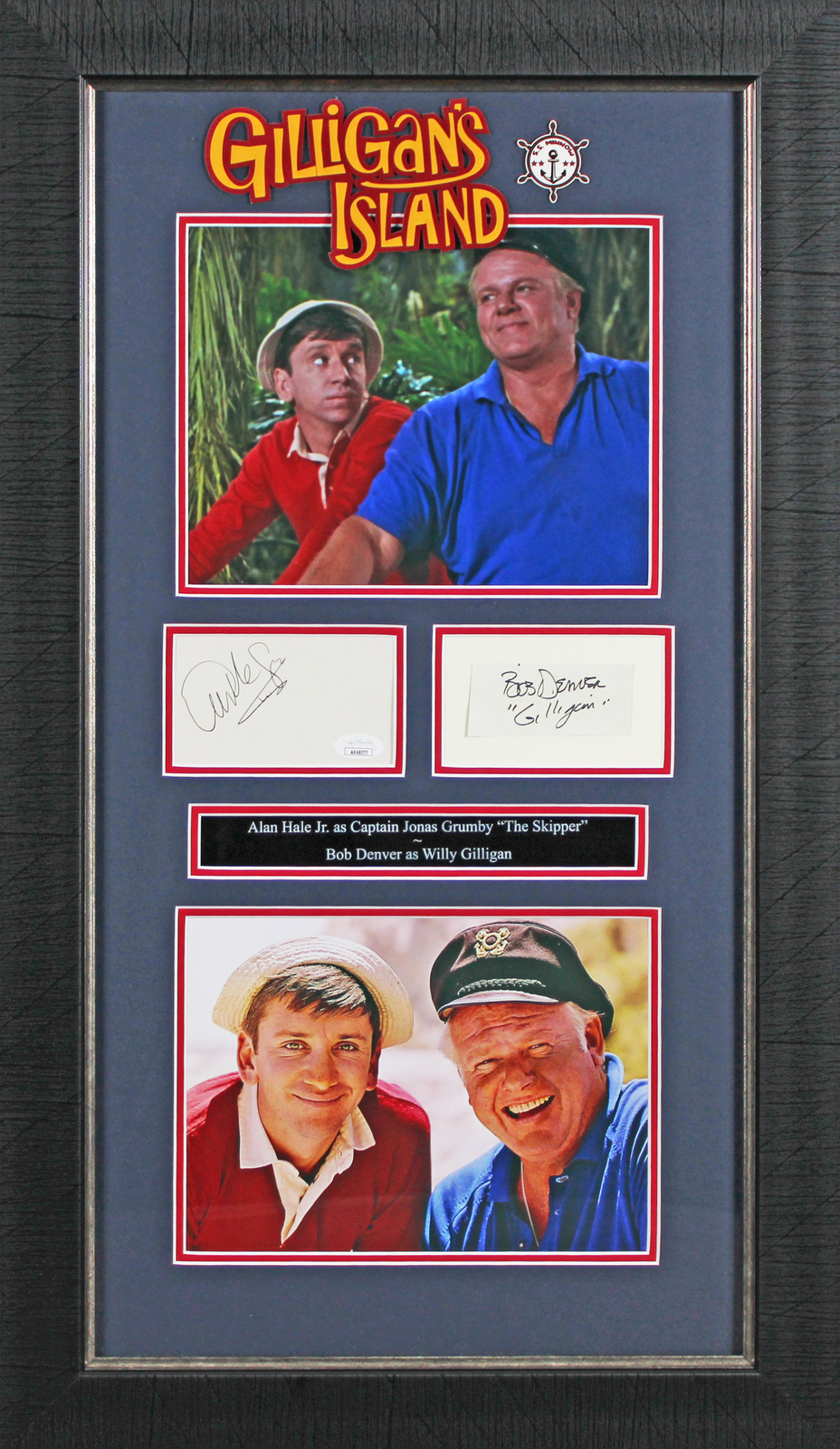 Gilligan's Island Bob Denver & Alan Hale Jr. Authentic Signed Framed ...