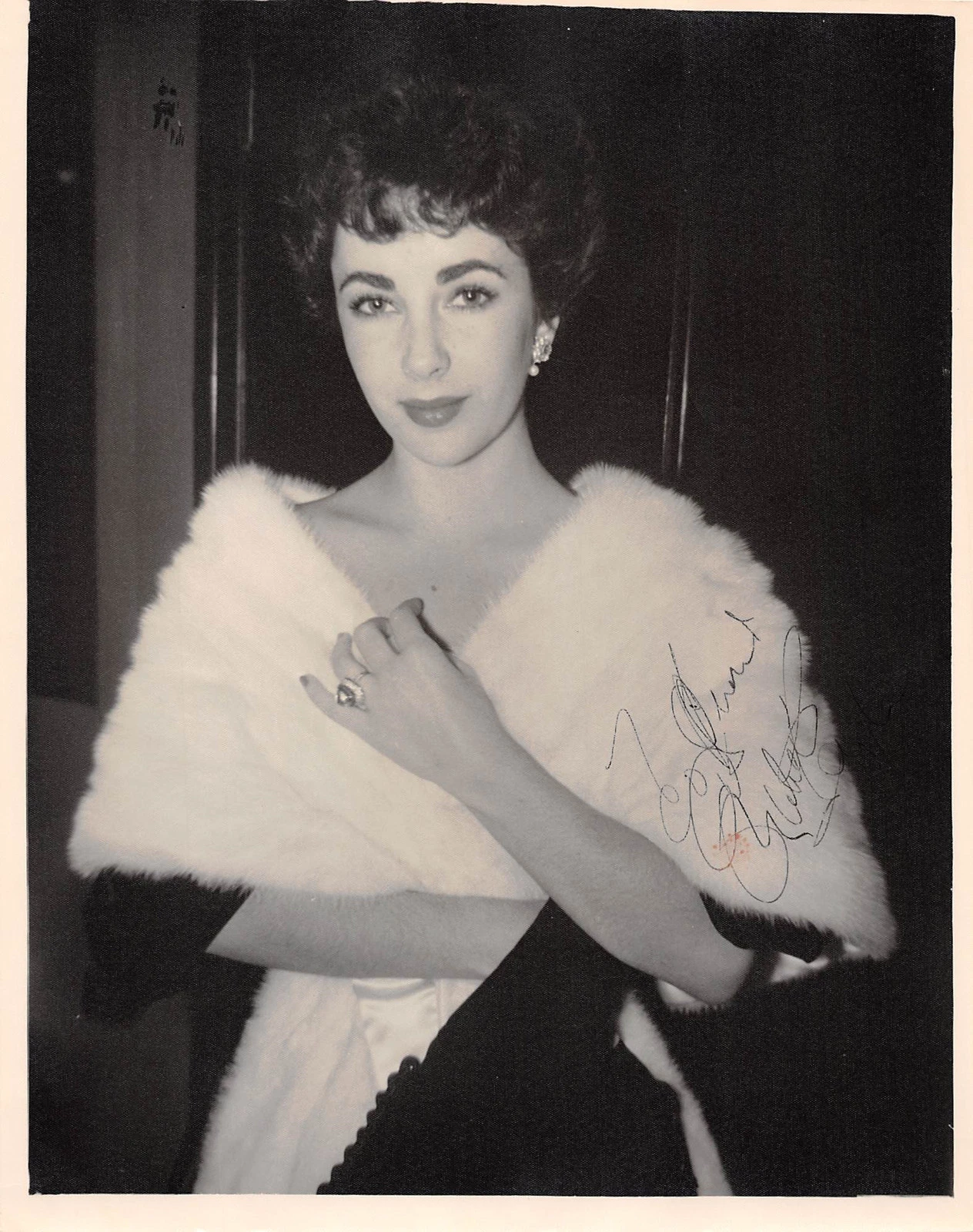 Elizabeth Taylor "To Grant" Authentic Signed 8x10 Vintage B&W Photo BAS ...