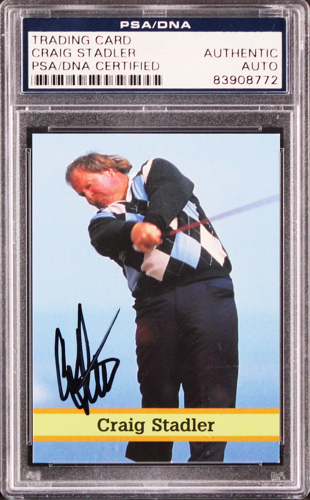 Craig Stradler Authentic Signed Trading Card Fax Pax Golf #16 PSA/DNA ...