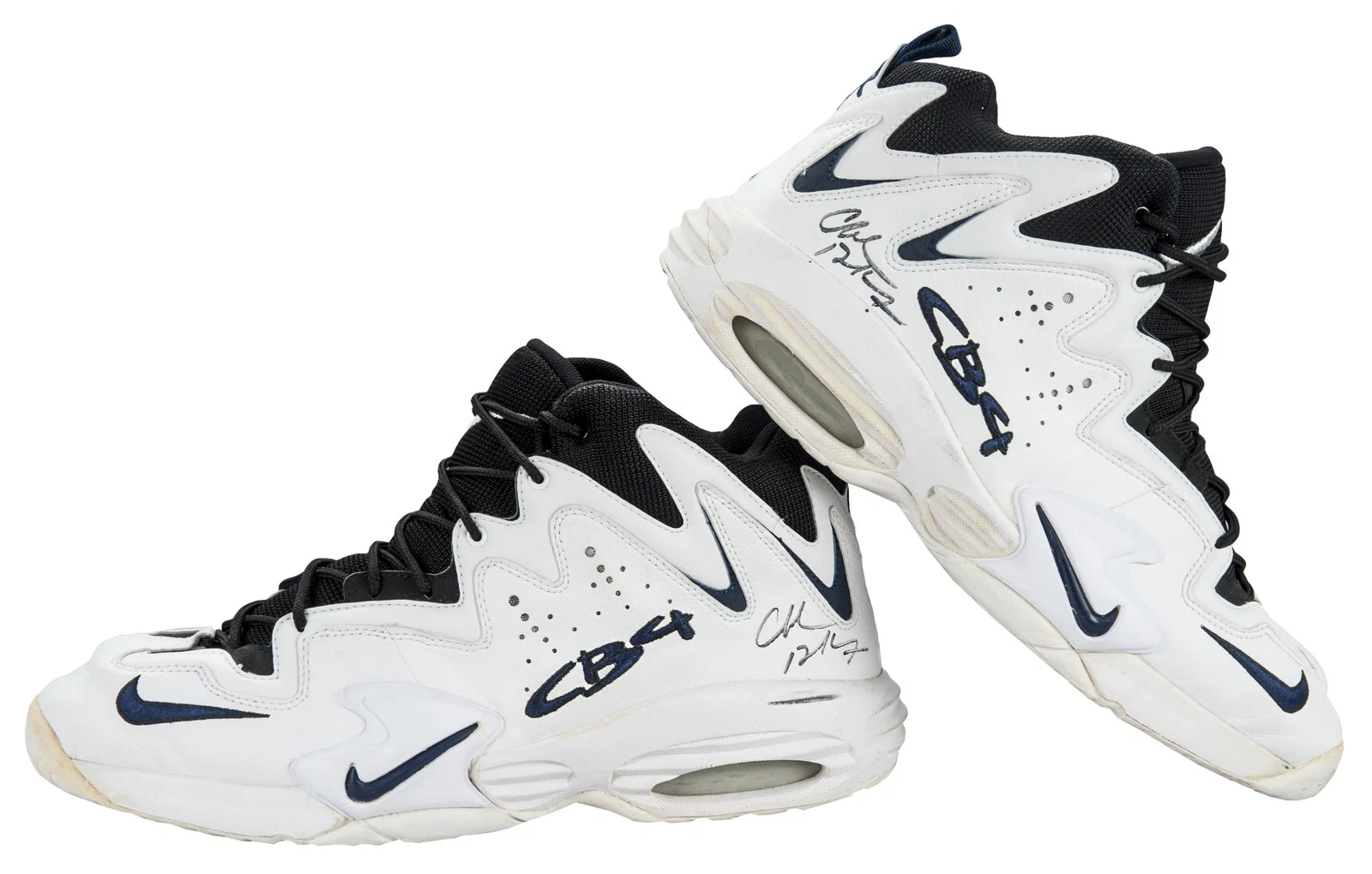 Rockets Charles Barkley Signed 1996-97 Game Used Nike Air CB4 Shoes PSA & Mears | Autographia