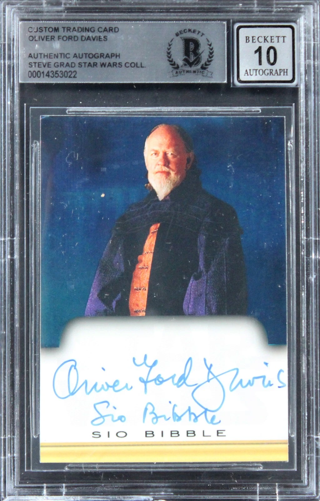 Oliver Ford Davies Star Wars "Sio Bibble" Signed Custom Card Auto 10 ...