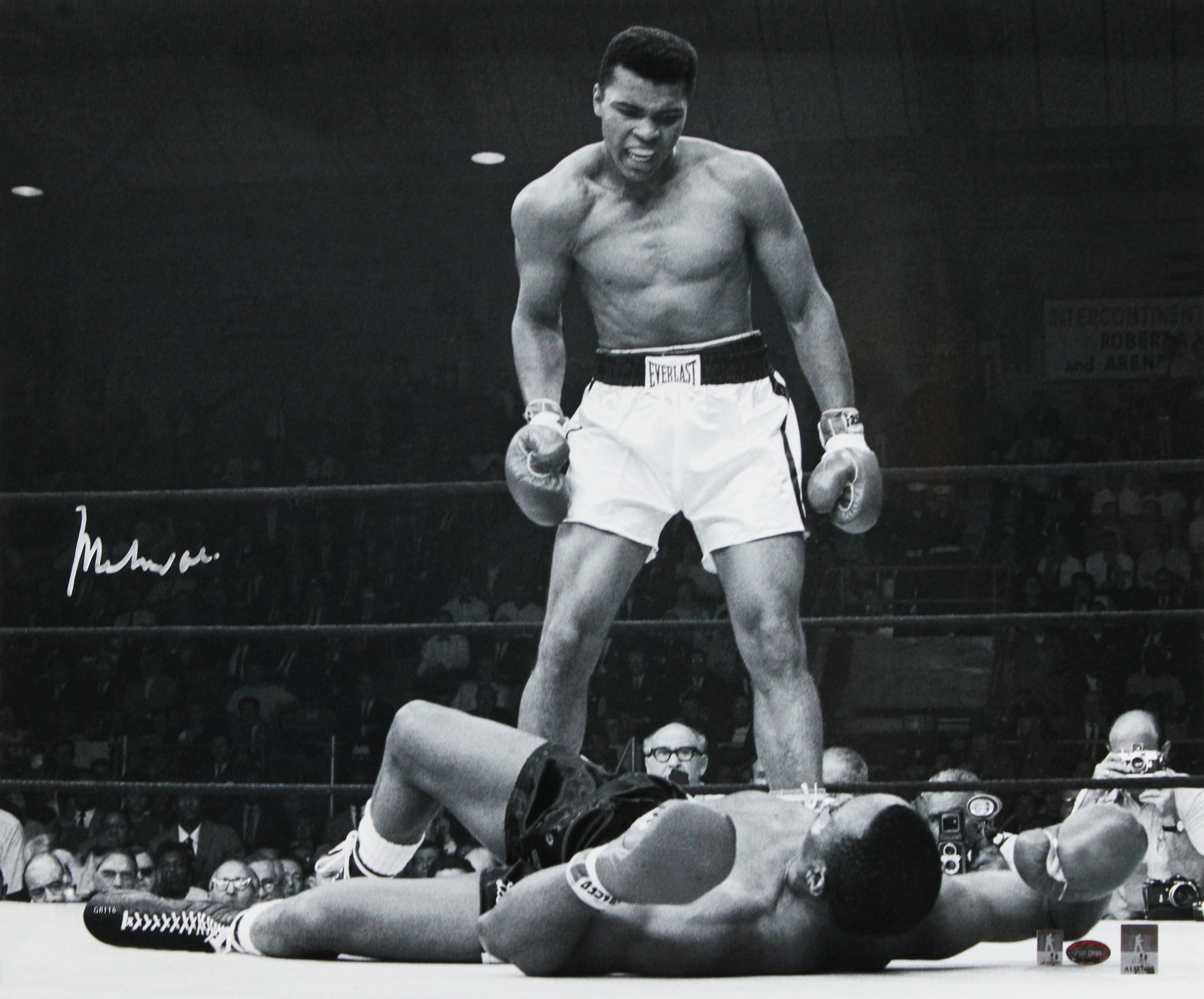 Muhammad Ali Signed B&W 20x24 Vs. Sonny Liston Photo Auto 10! PSA/DNA ...