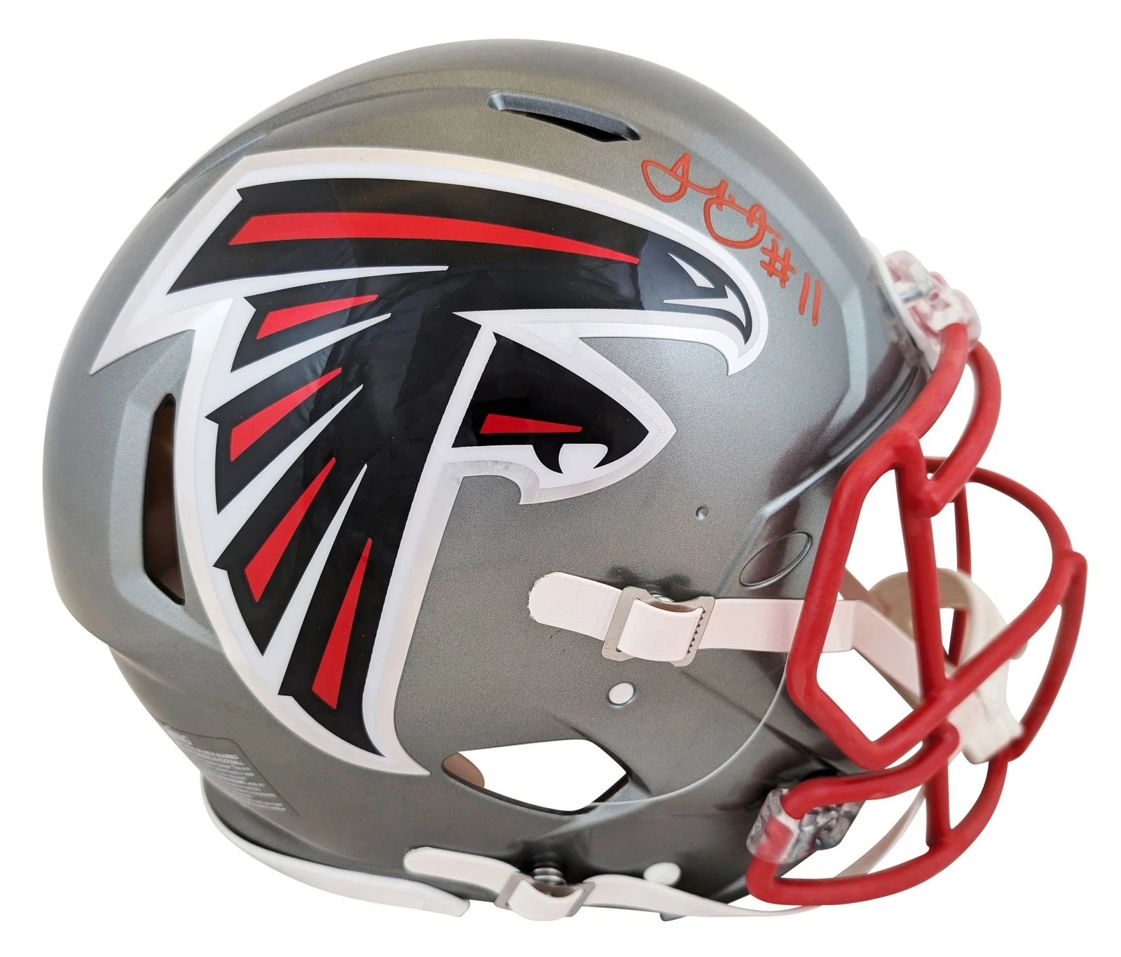 Falcons Julio Jones Signed Flash Full Size Speed Proline Helmet BAS ...