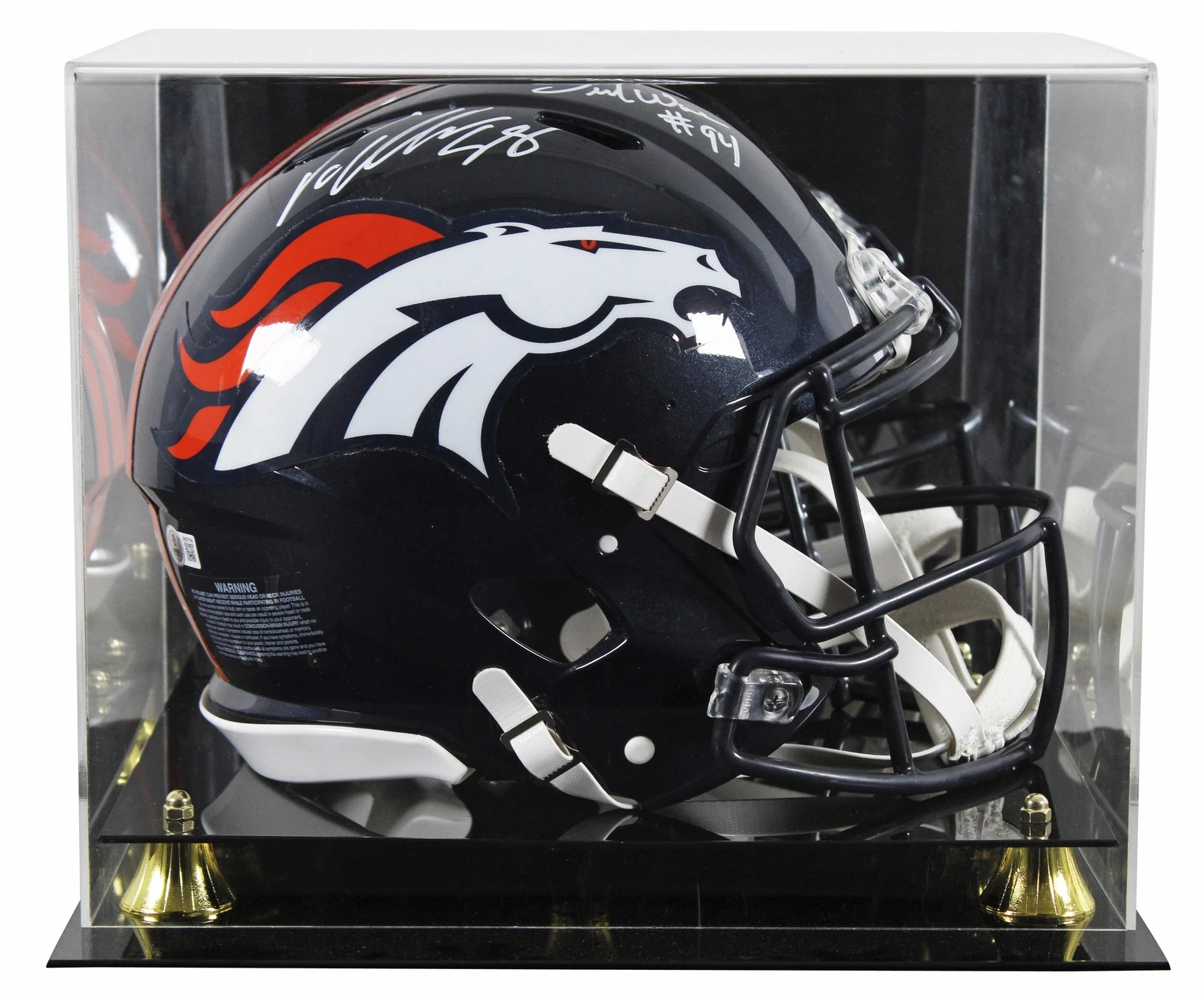 Broncos DeMarcus Ware & Von Miller Signed F/S Speed Proline Helmet W ...