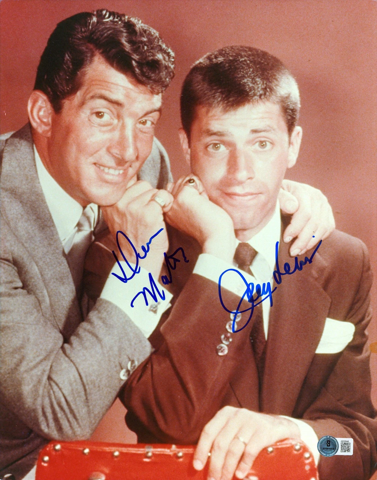 Dean Martin & Jerry Lee Lewis Authentic Signed 11x14 Photo Auto 10! BAS ...