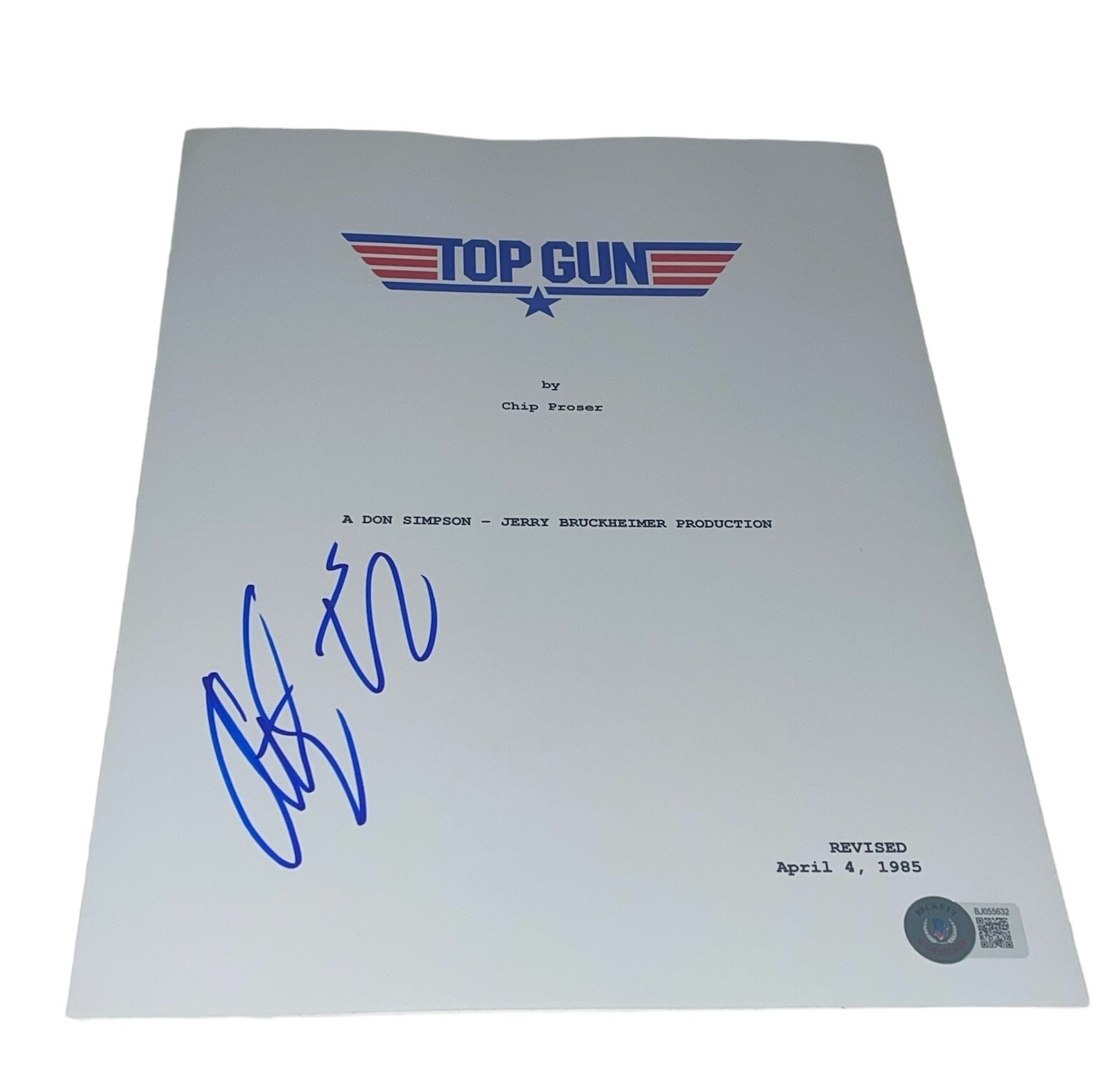 Anthony Edwards Signed Autograph Top Gun Full Script Screenplay Goose ...
