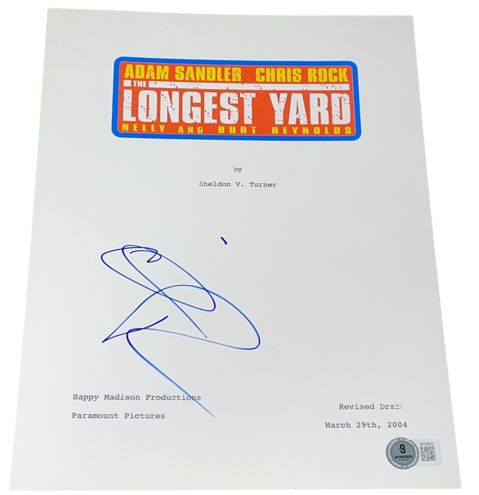 Chris Rock Signed Autograph The Longest Yard Movie Script Screenplay ...