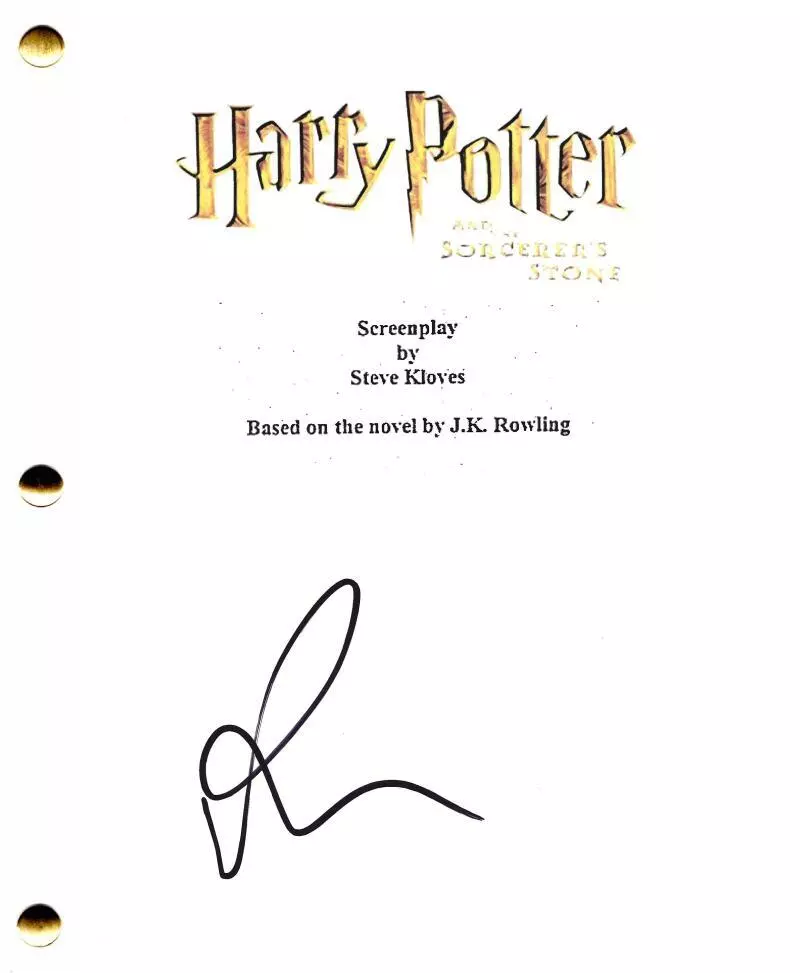 RUPERT GRINT SIGNED HARRY POTTER AND SORCERER'S STONE FULL SCRIPT ...