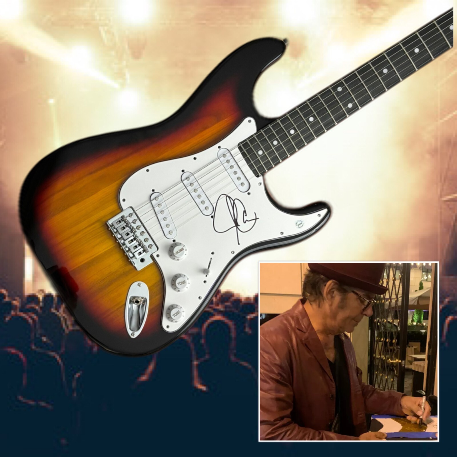 GFA Viaggio Fascia Keyboardist Jonathan Cain Firmato Elettrico Chitarra ...