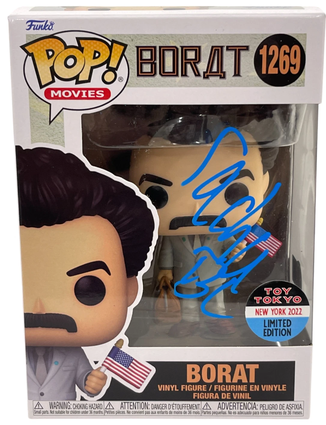 Sacha Baron Cohen Signed Borat Funko Toy Tokyo Authentic Autograph ...