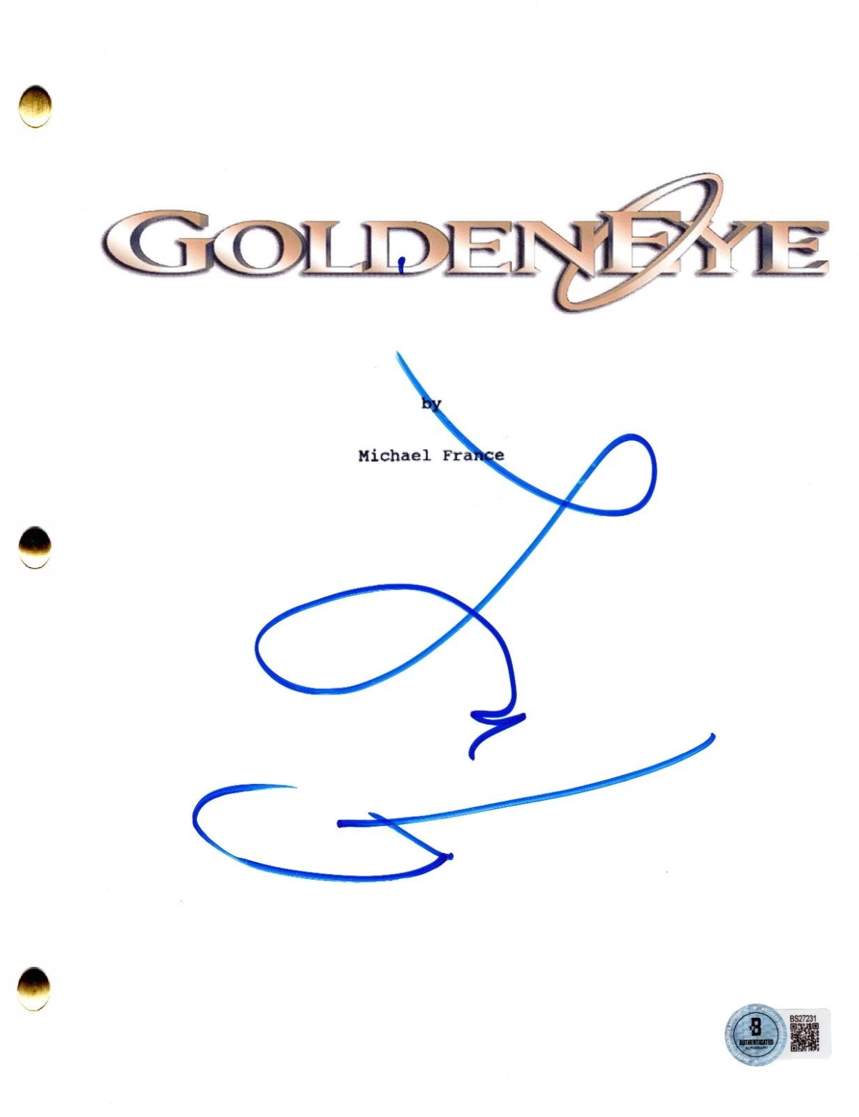 Pierce Brosnan Signed Goldeneye Full Script James Bond Autograph ...