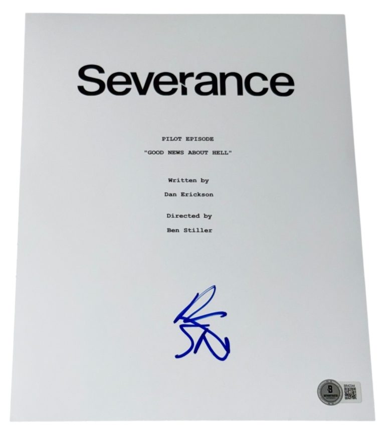 Ben Stiller Signed Autograph Severance "Pilot" TV Full Episode Script ...