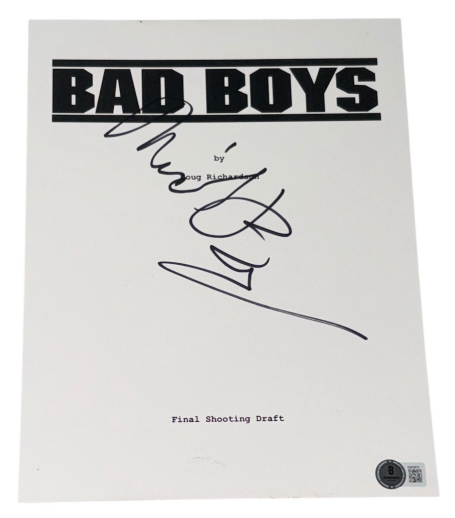 Michael Bay Signed Autograph Bad Boys Movie Script Screenplay Beckett ...