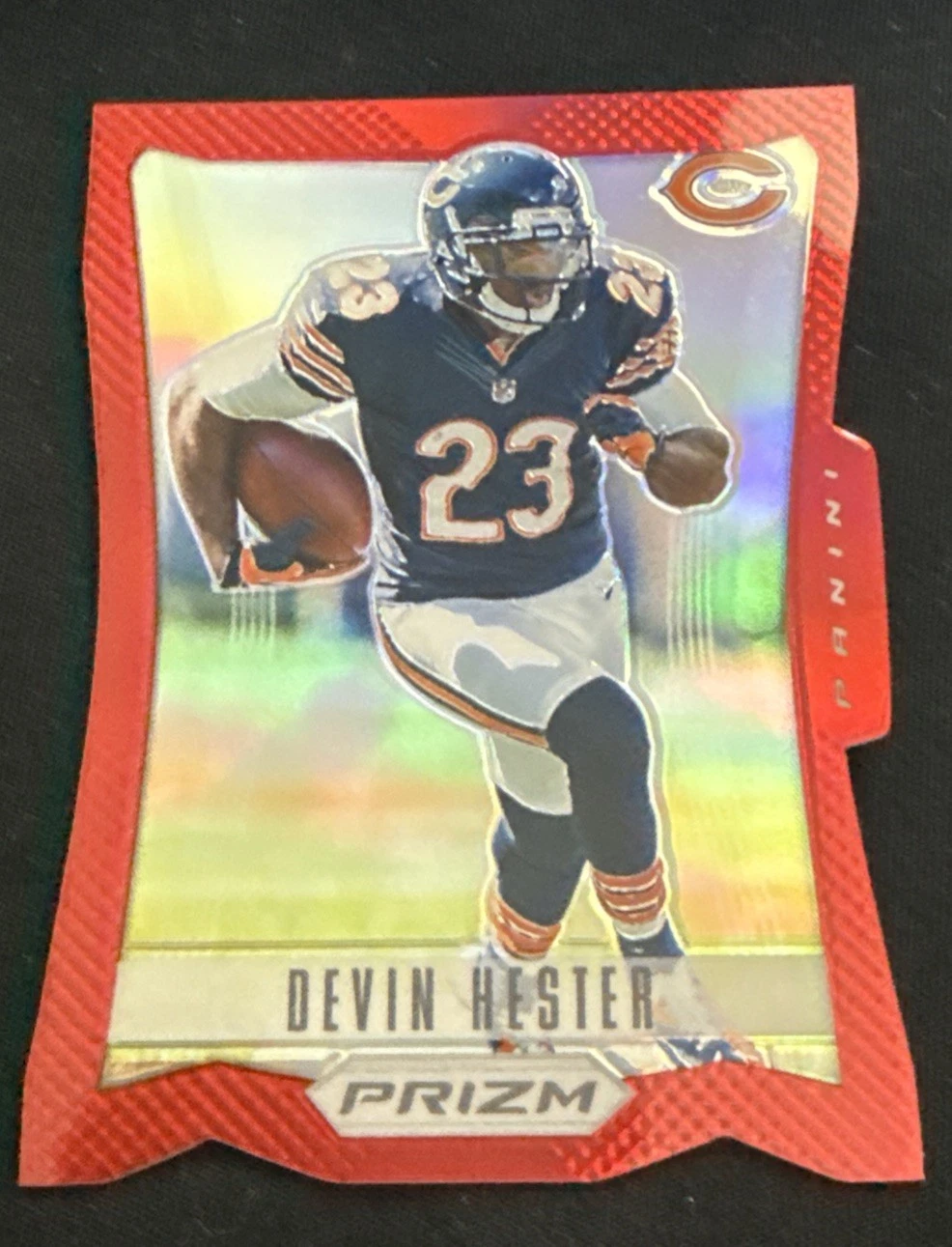 2012 1st Year Prizm Football #34 Devin Hester - Red Prizm Die Cut Bears ...