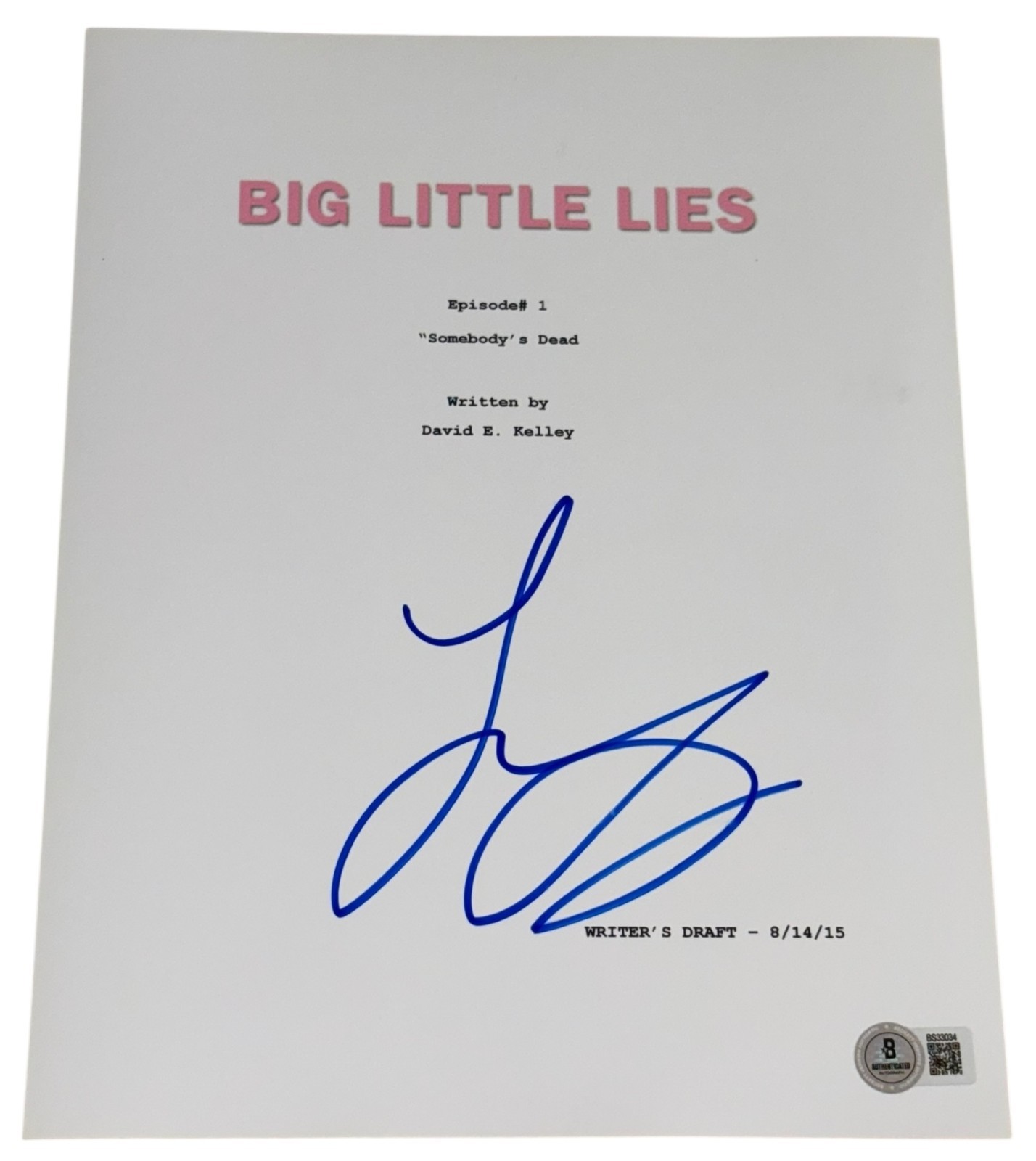 Laura Dern Signed Autograph Big Little Lies Full Pilot TV Script ...