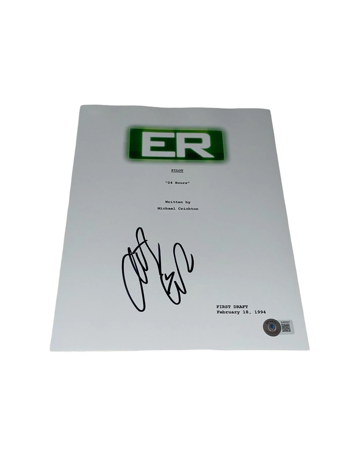 Anthony Edwards Signed Autograph ER PILOT Full TV Script Screenplay BAS ...