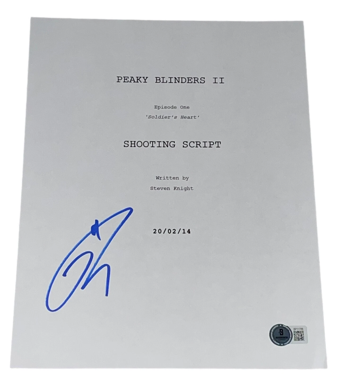 Tom Hardy Signed Peaky Blinders II Full TV Episode Script Authentic ...