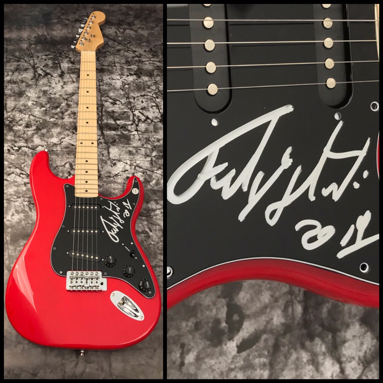 GFA Enanitos Verdes Group * FELIPE STAITI * Signed Electric Guitar F4 ...