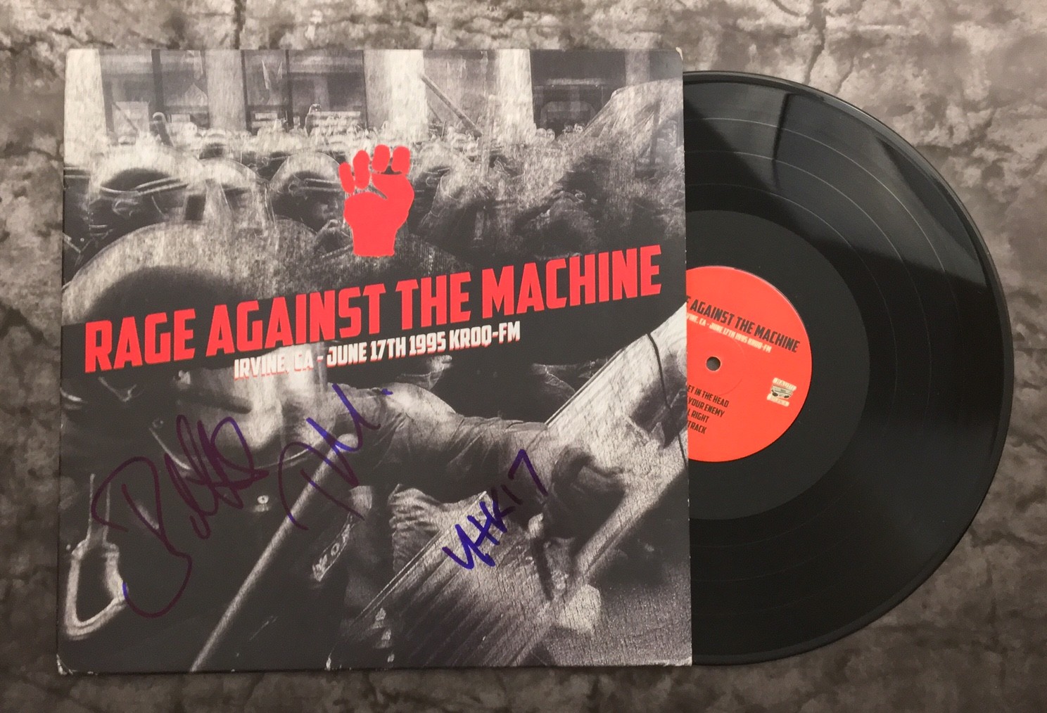 GFA Tom Morello Band x3 * RAGE AGAINST THE MACHINE * Signed Record ...