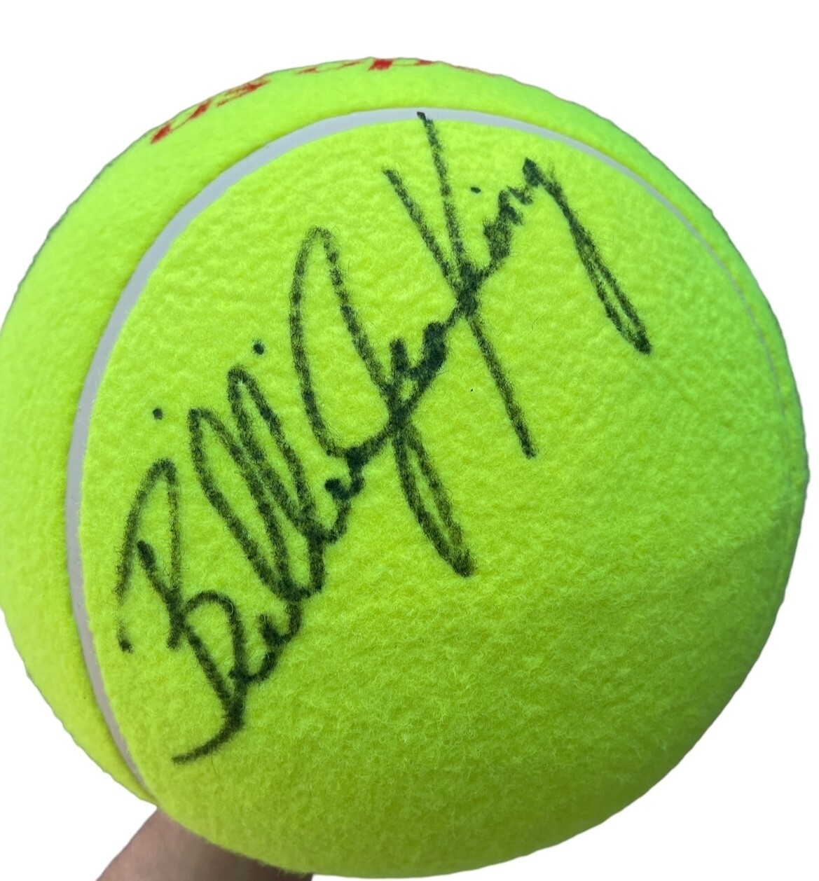 Billie Jean King Signed Autograph Large Jumbo US Open Tennis Ball ...