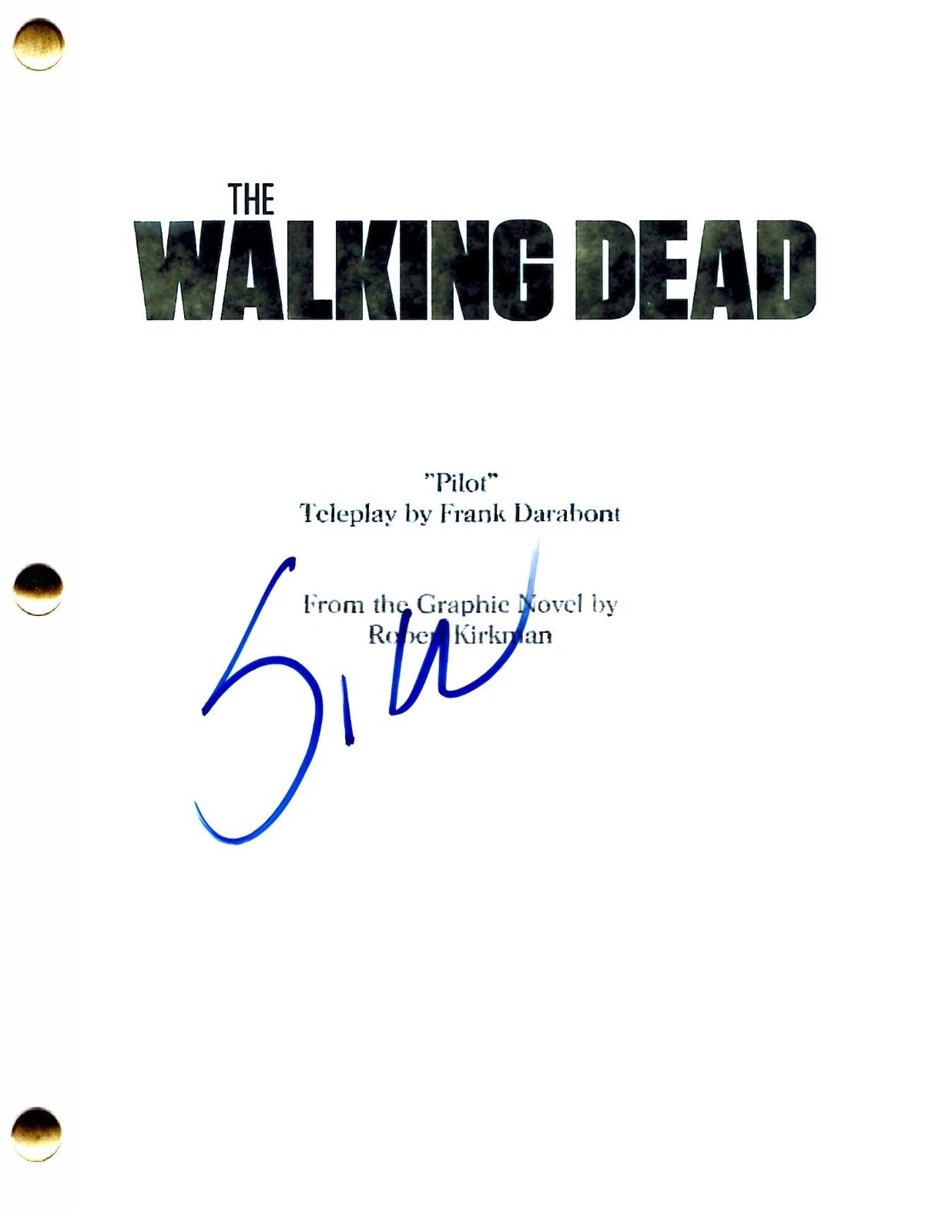 Scott Wilson Signed Walking Dead Pilot Script Hershel Authentic ...