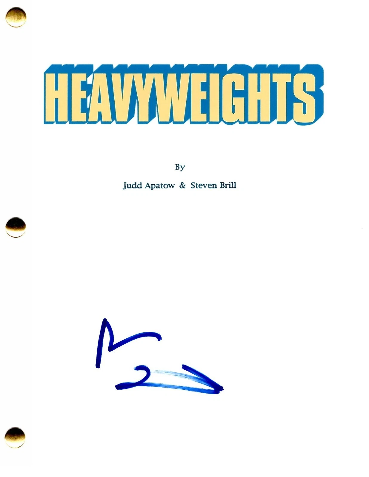 Ben Stiller Signed Heavyweights Full Script Authentic Autograph ...