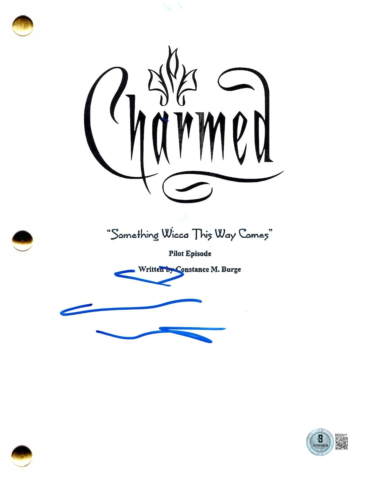 Shannen Doherty Signed Charmed Pilot Script Authentic Autograph Beckett ...