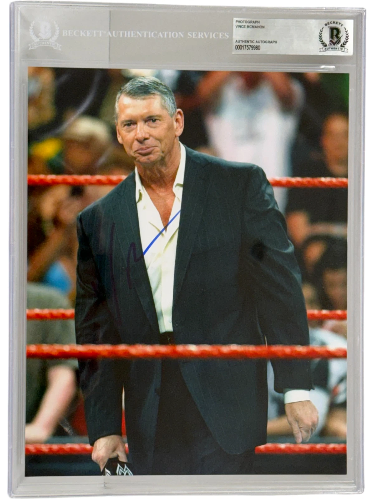Vince McMahon Signed 8x10 Photo WWE WWF Wrestling Auto Beckett ...