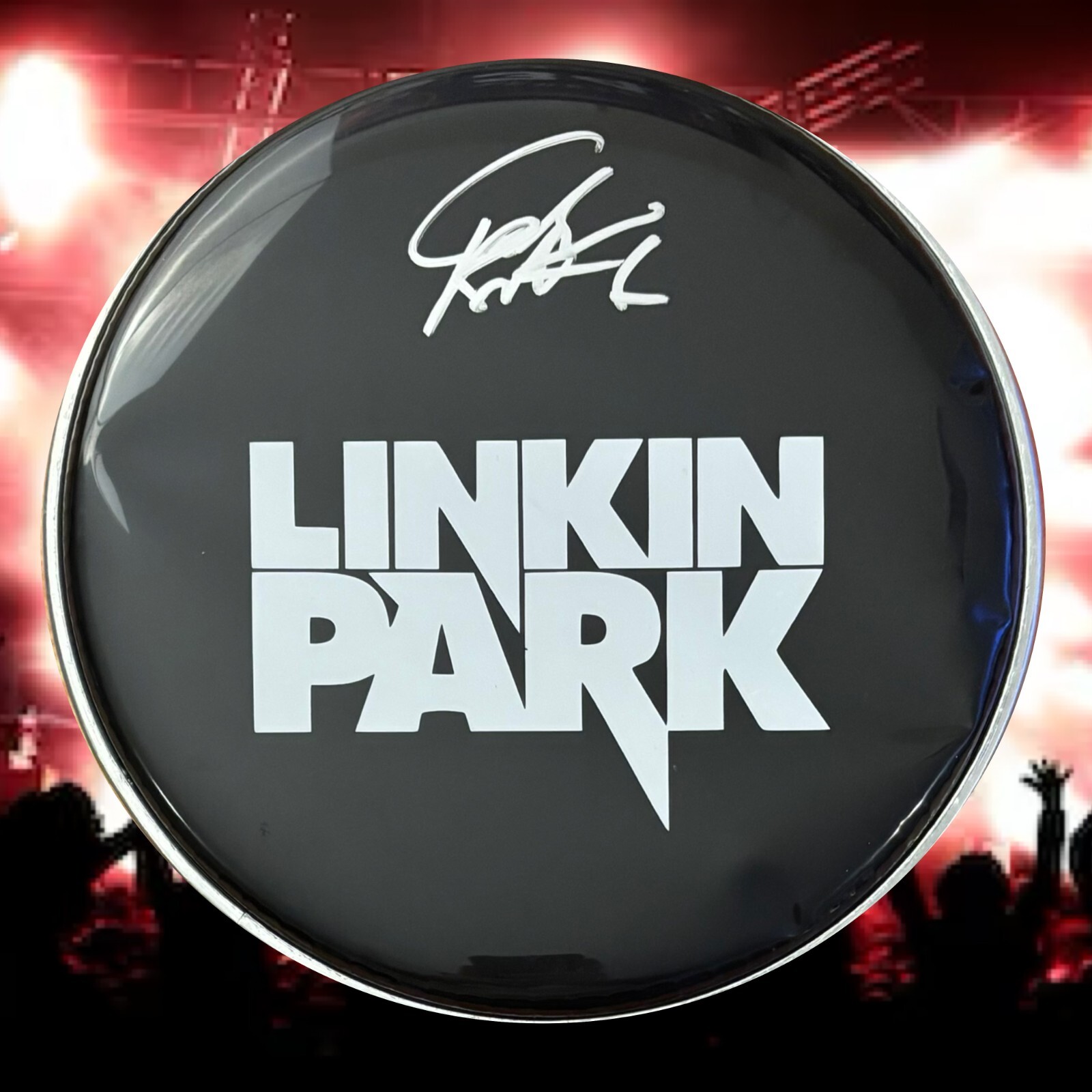 GFA Linkin Park Band Drummer COLIN BRITTAIN Signed New 10" Drumhead C3 ...