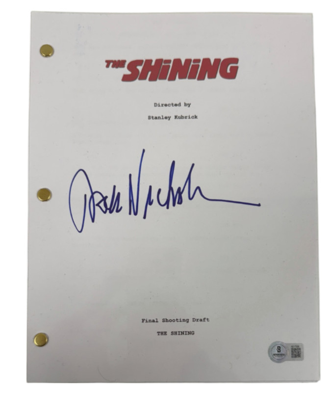 Jack Nicholson Signed The Shining Script Authentic Autograph Proof ...