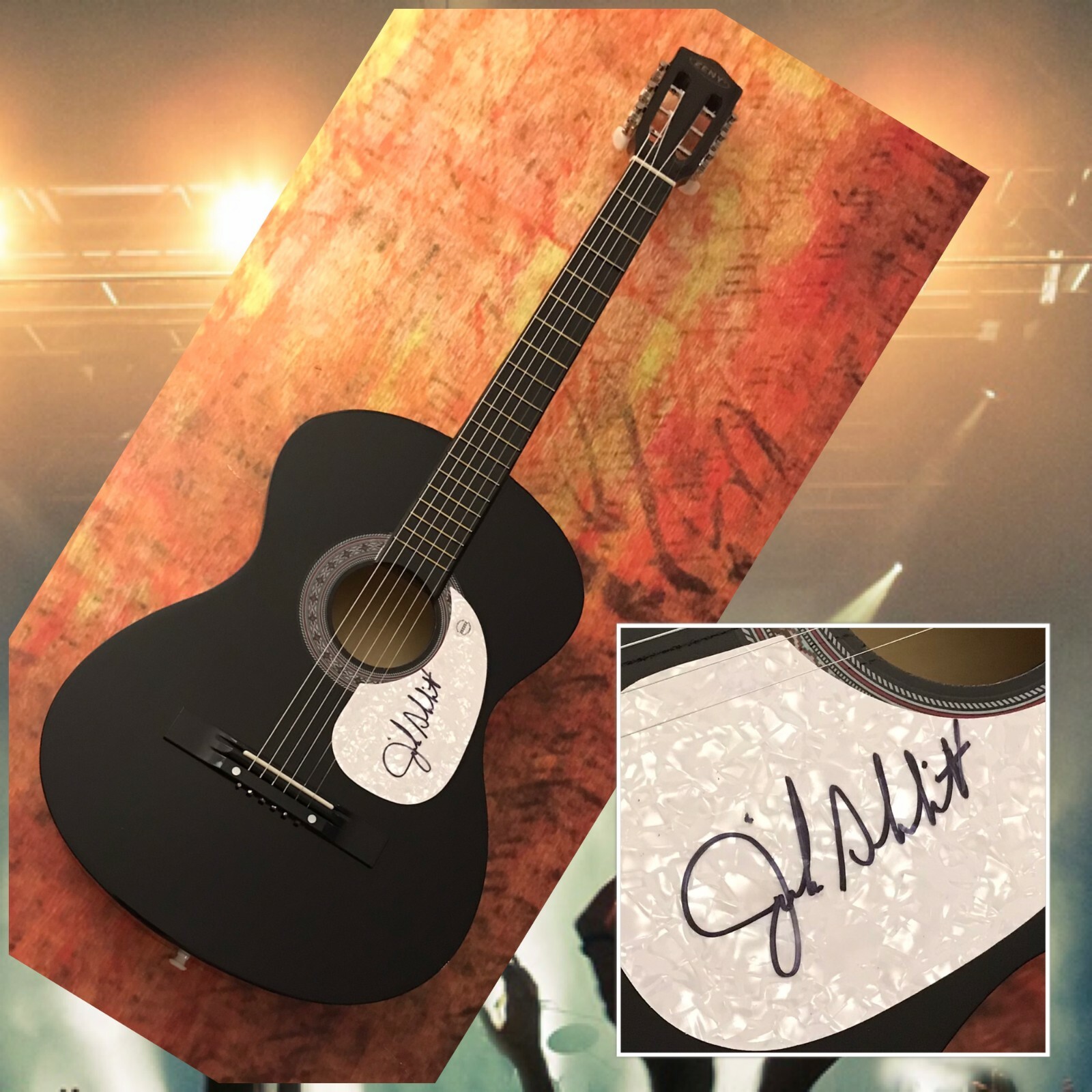 GFA Petra Band Singer JOHN SCHLITT Signed Acoustic Guitar J3 COA ...