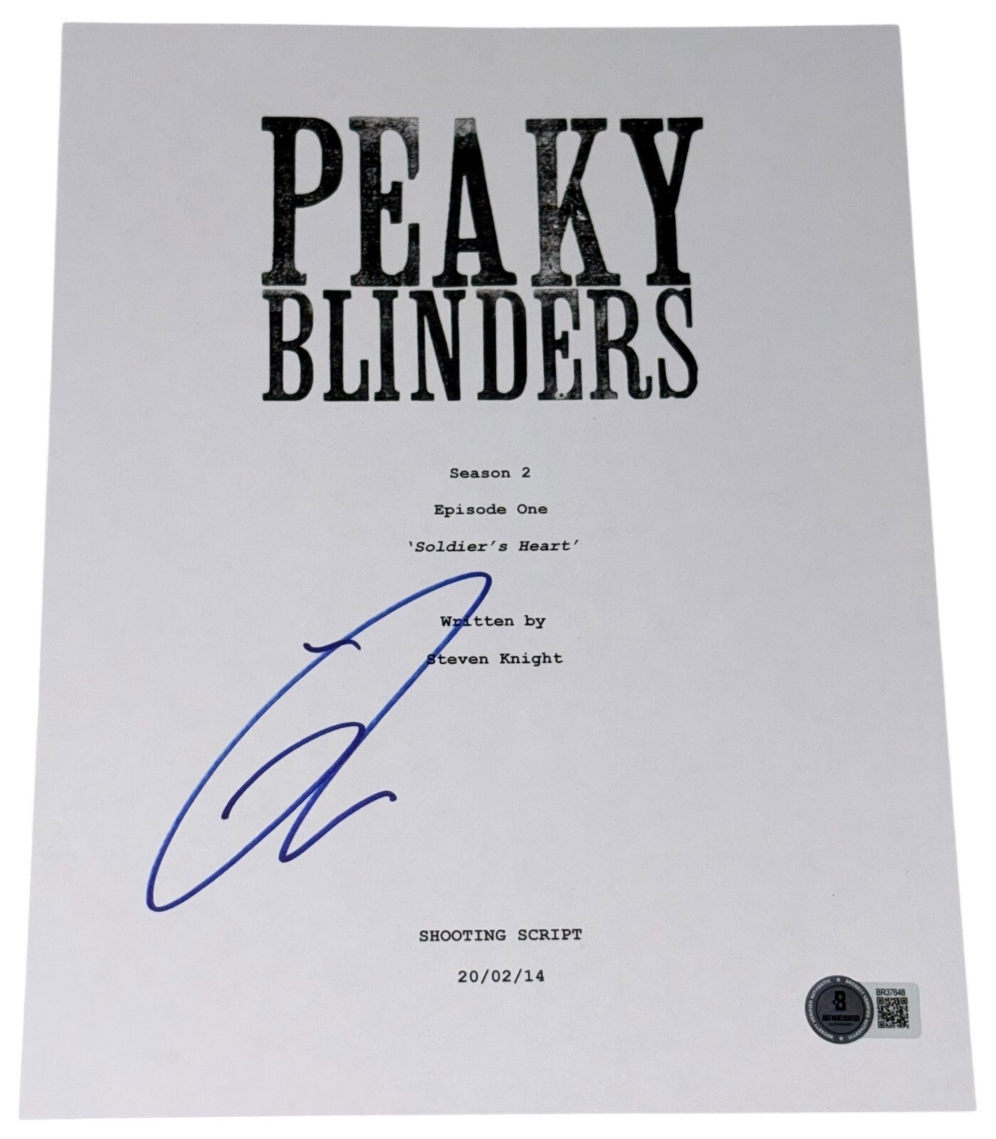 Tom Hardy Signed Autograph Peaky Blinders Full TV Full Episode Script ...