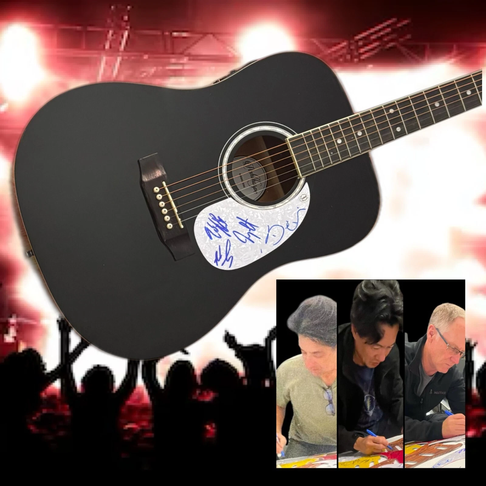 * BIG HEAD TODD AND THE MONSTERS * Band Signed Acoustic Guitar PROOF ...