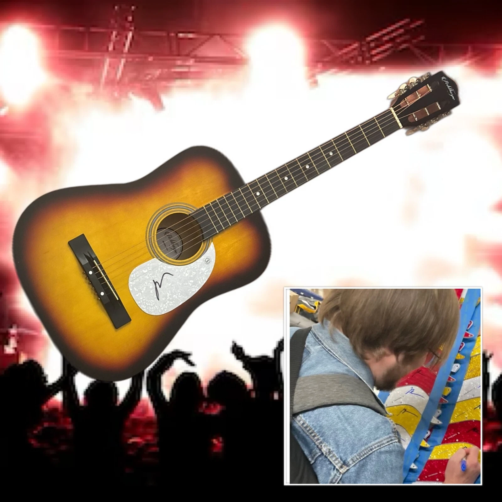 GFA Fall Out Boy FOB Singer * PATRICK STUMP * Signed Acoustic Guitar ...