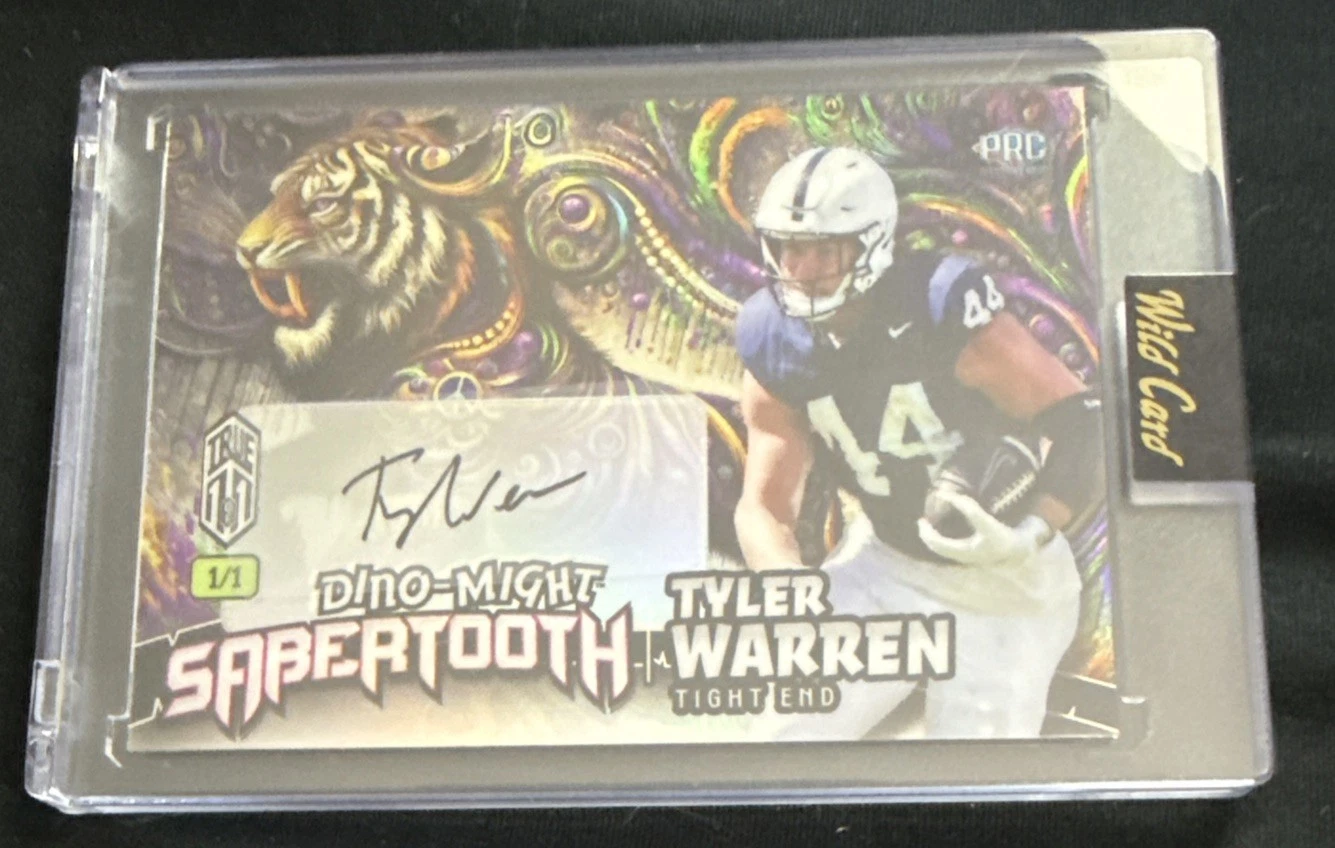 2024 Wildcard Dino Might Tyler Warren #1/1 SABERTOOTH TRUE 1/1 Rookie ...