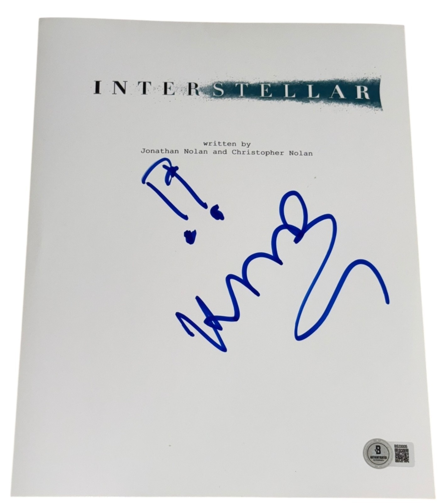 Hans Zimmer Signed Autograph Interstellar Full Movie Script w/ Sketch ...