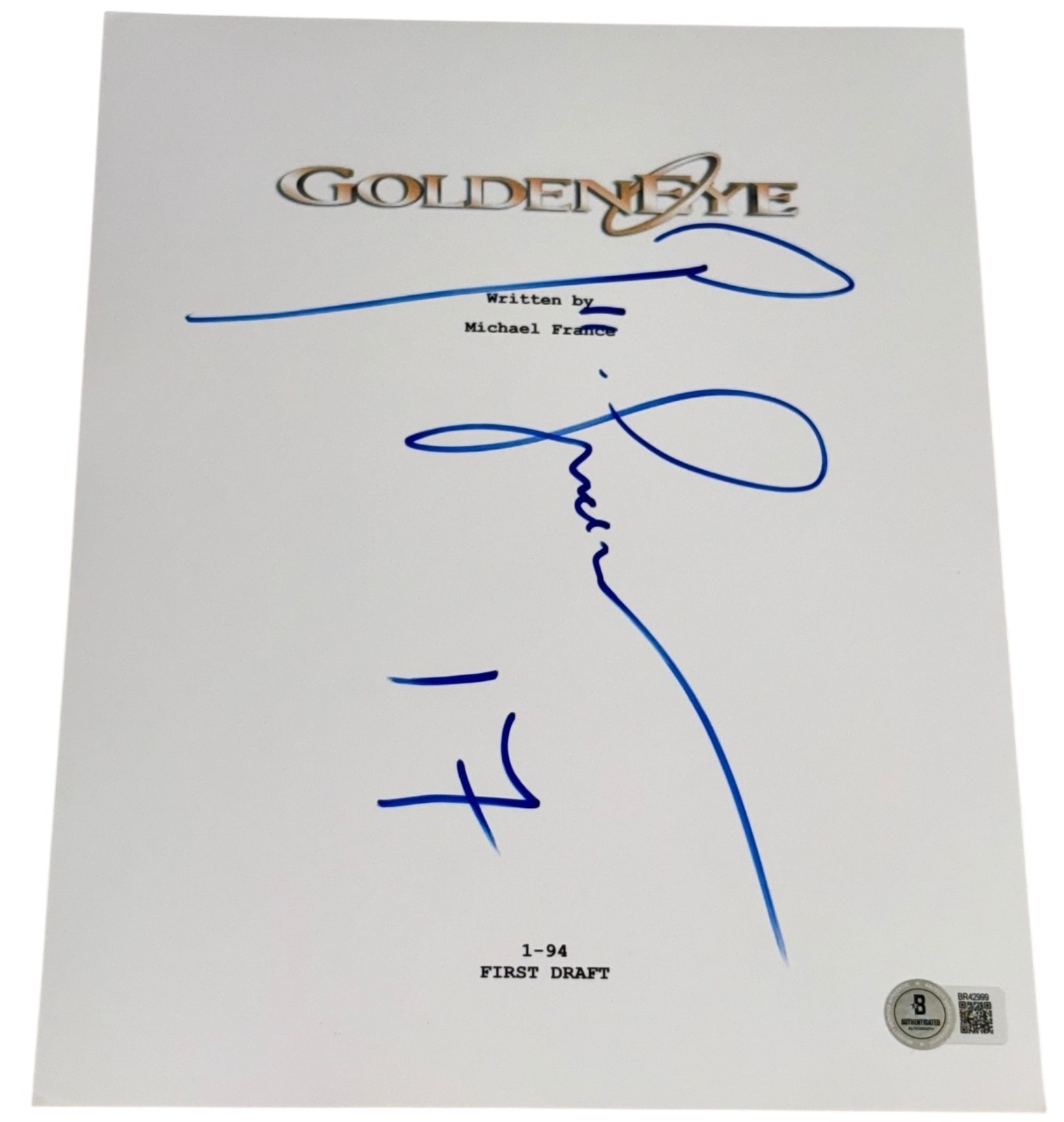 Pierce Brosnan Signed Autograph GoldenEye James Bond Script Screenplay ...