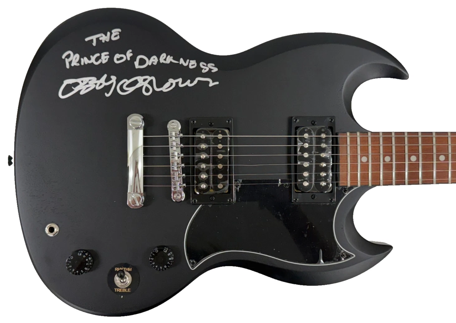 Ozzy Osbourne Signed Epiphone SG Electric Guitar Inscription Autograph ...