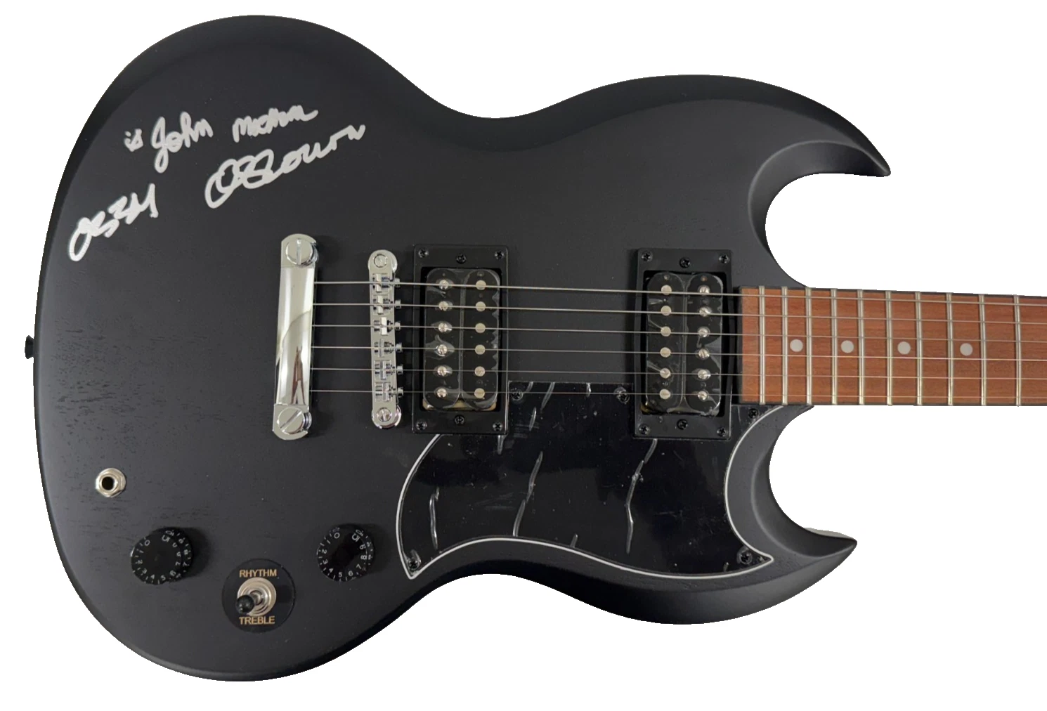 Ozzy Osbourne Signed Epiphone SG Electric Guitar Full Name Autograph ...