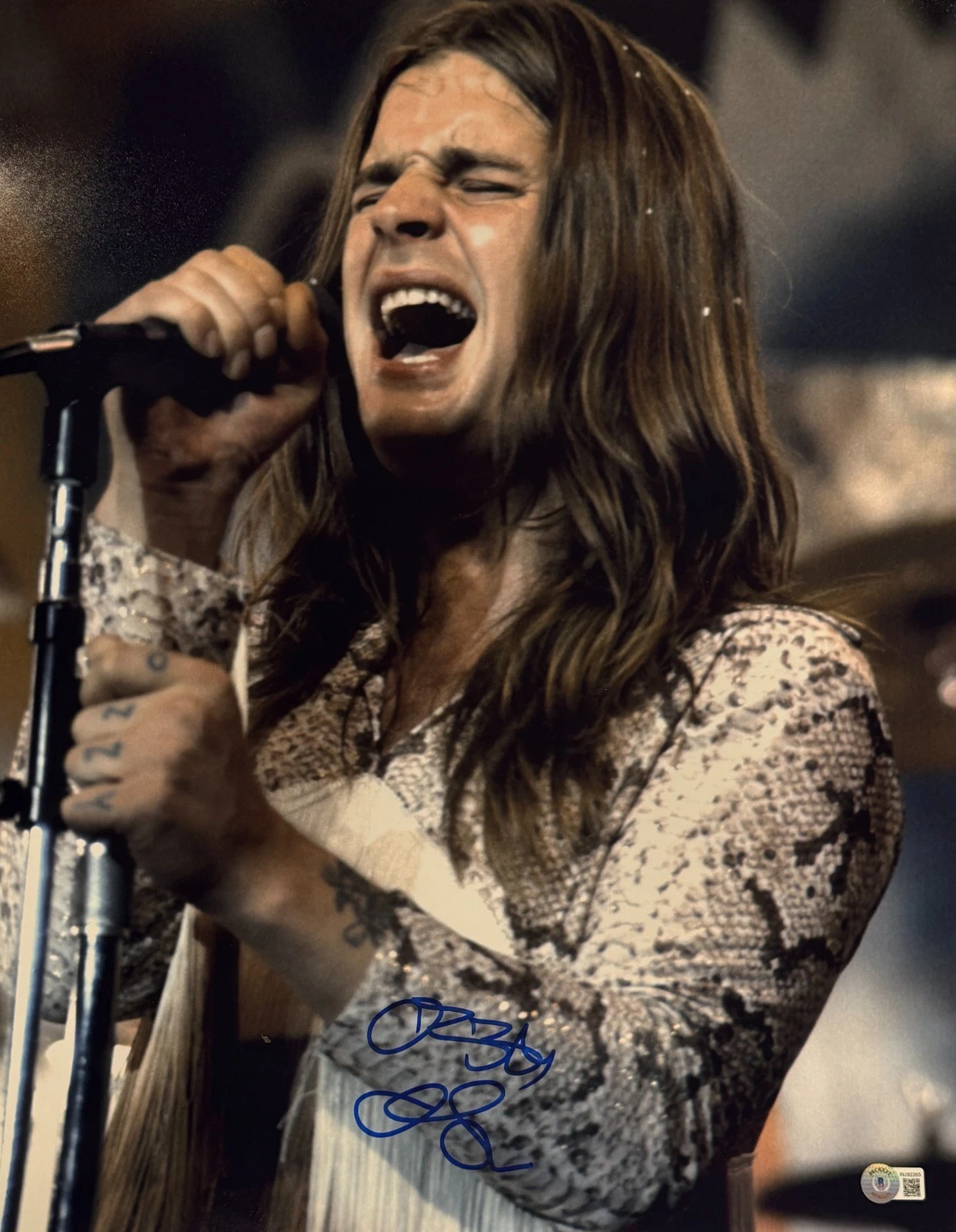 Ozzy Osbourne Signed 16x20 Photo Sabbath Authentic Autograph Beckett ...